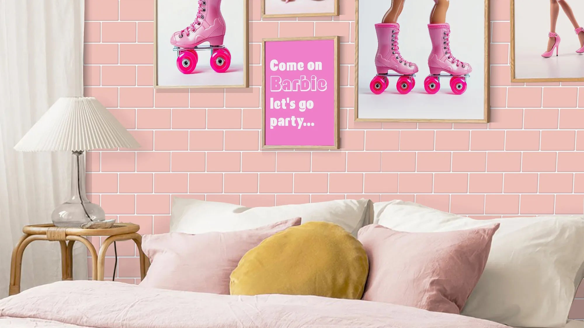 Creating Barbie's Dream Home - Pink Peel and Stick Backsplash Ideas ...