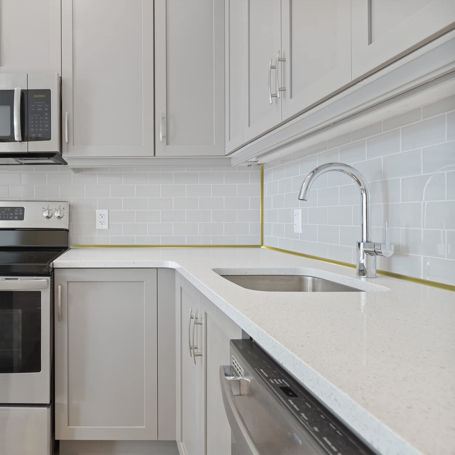 STICKGOO 10-Pack Peel and Stick Trim for Tile Edge Trim