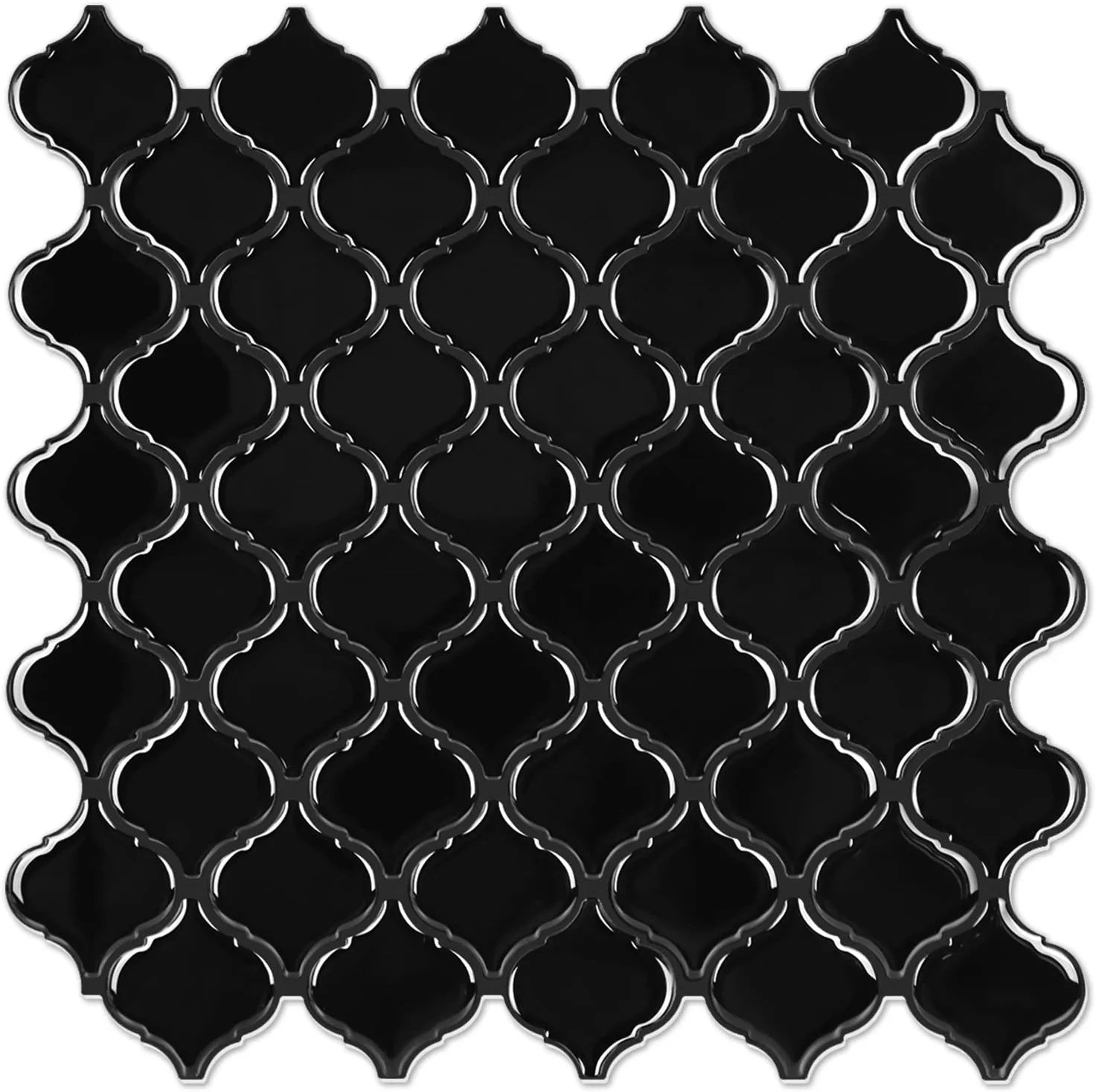 STICKGOO 12"x12" Arabesque Thick Peel and Stick Tile Kitchen Backsplash